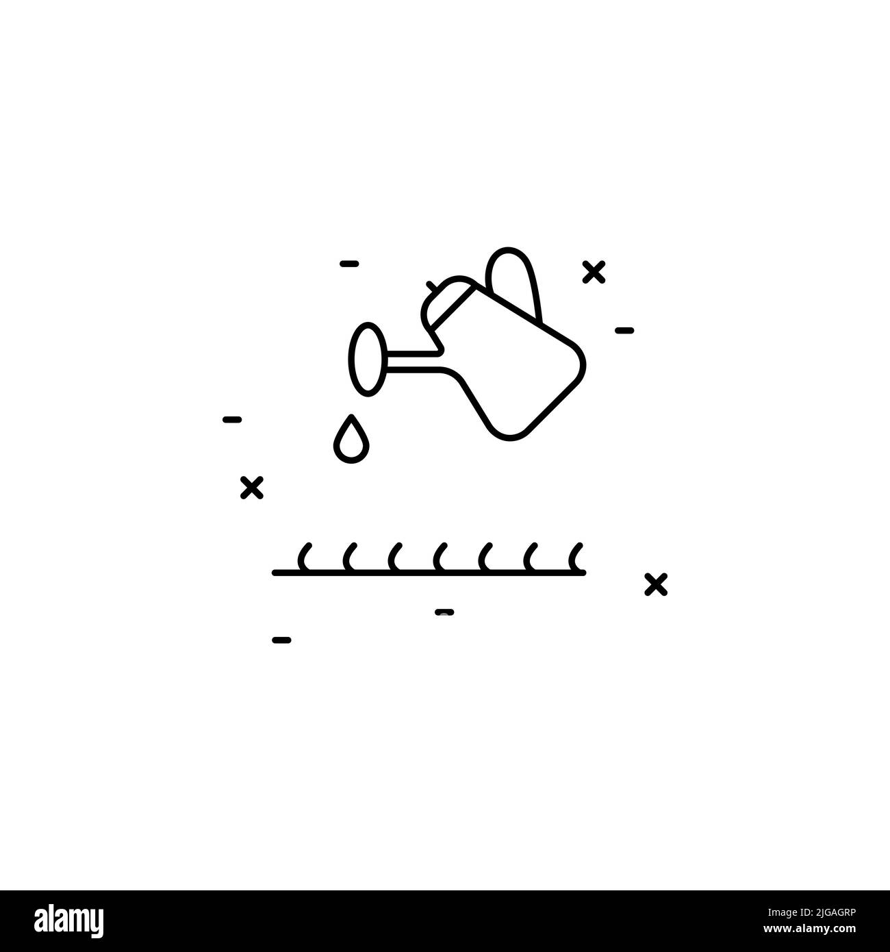 water, plant icon. Simple thin line, outline vector of Agriculture ...
