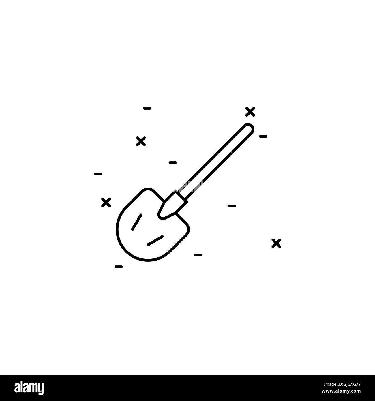 Shovel Icon Simple Thin Line Outline Vector Of Agriculture Icons For Ui And Ux Website Or