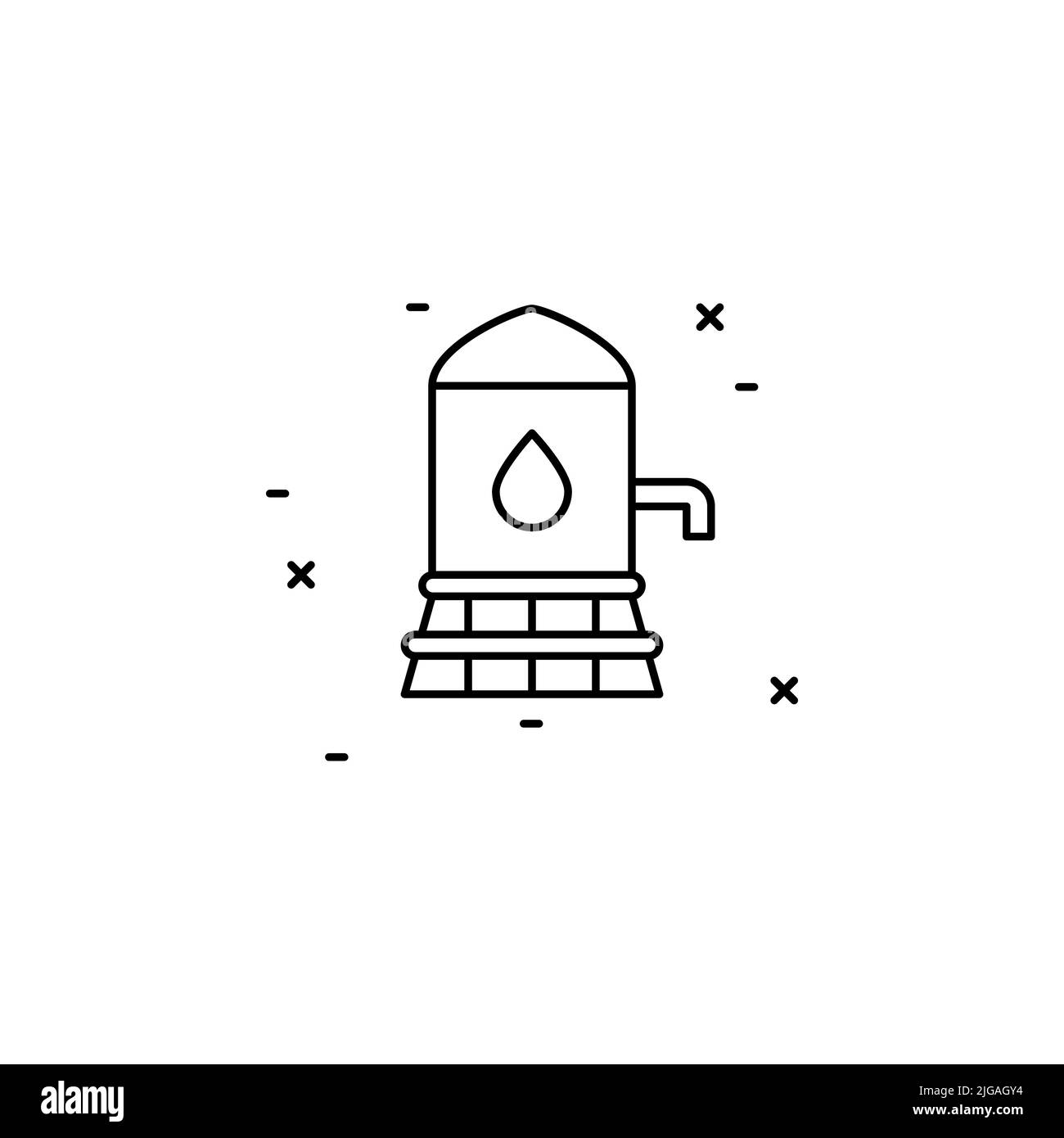 barrel, water icon. Simple thin line, outline of Agriculture icons for ...