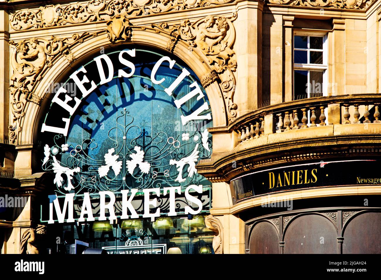 Leeds City Markets, Leeds, England Stock Photo - Alamy