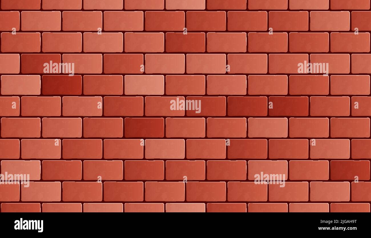 Realistic brick wall seamless pattern vector illustration Stock Vector ...