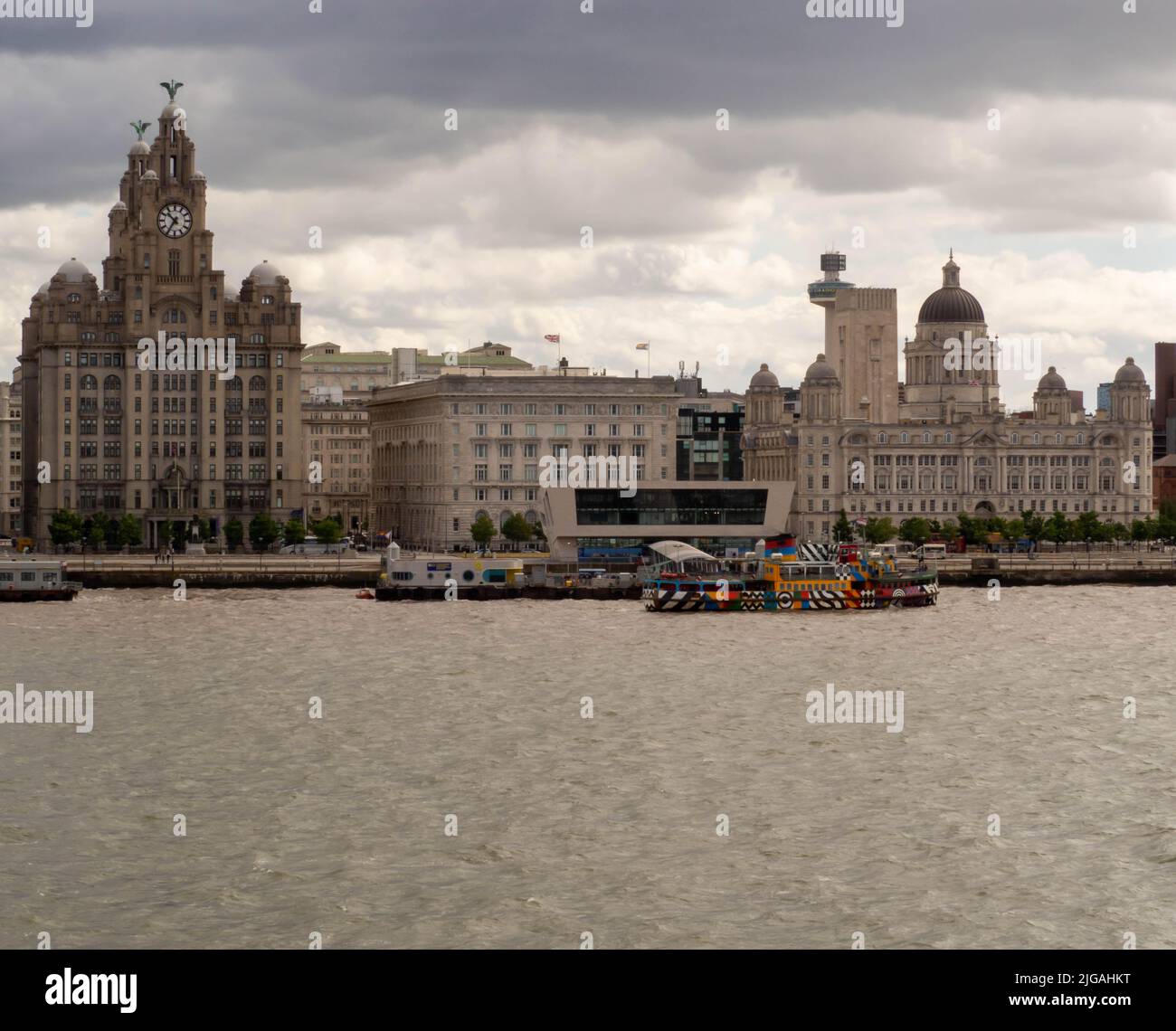 Liverpool's Iconic landscape on the River Mersey, including the Liver ...