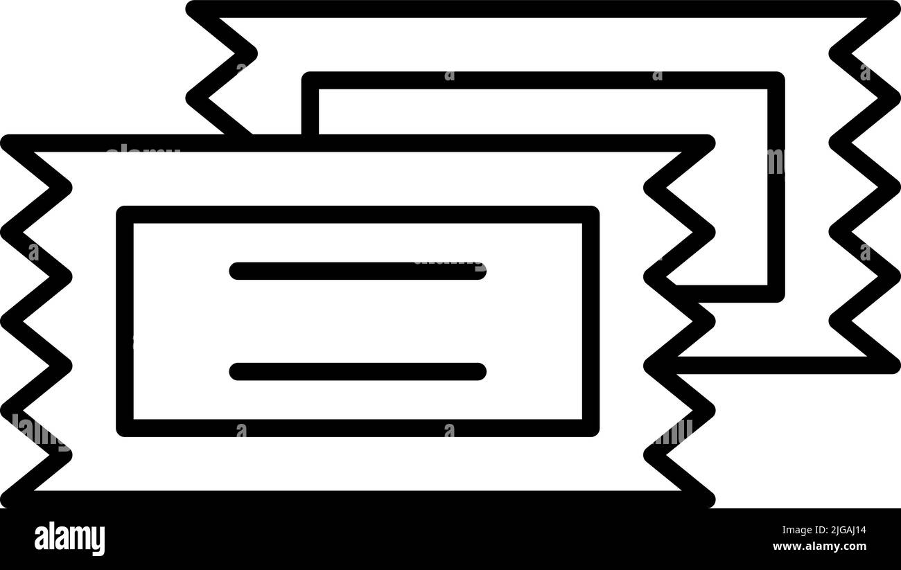ticket icon. Simple thin line, outline vector of Amusement icons for UI ...