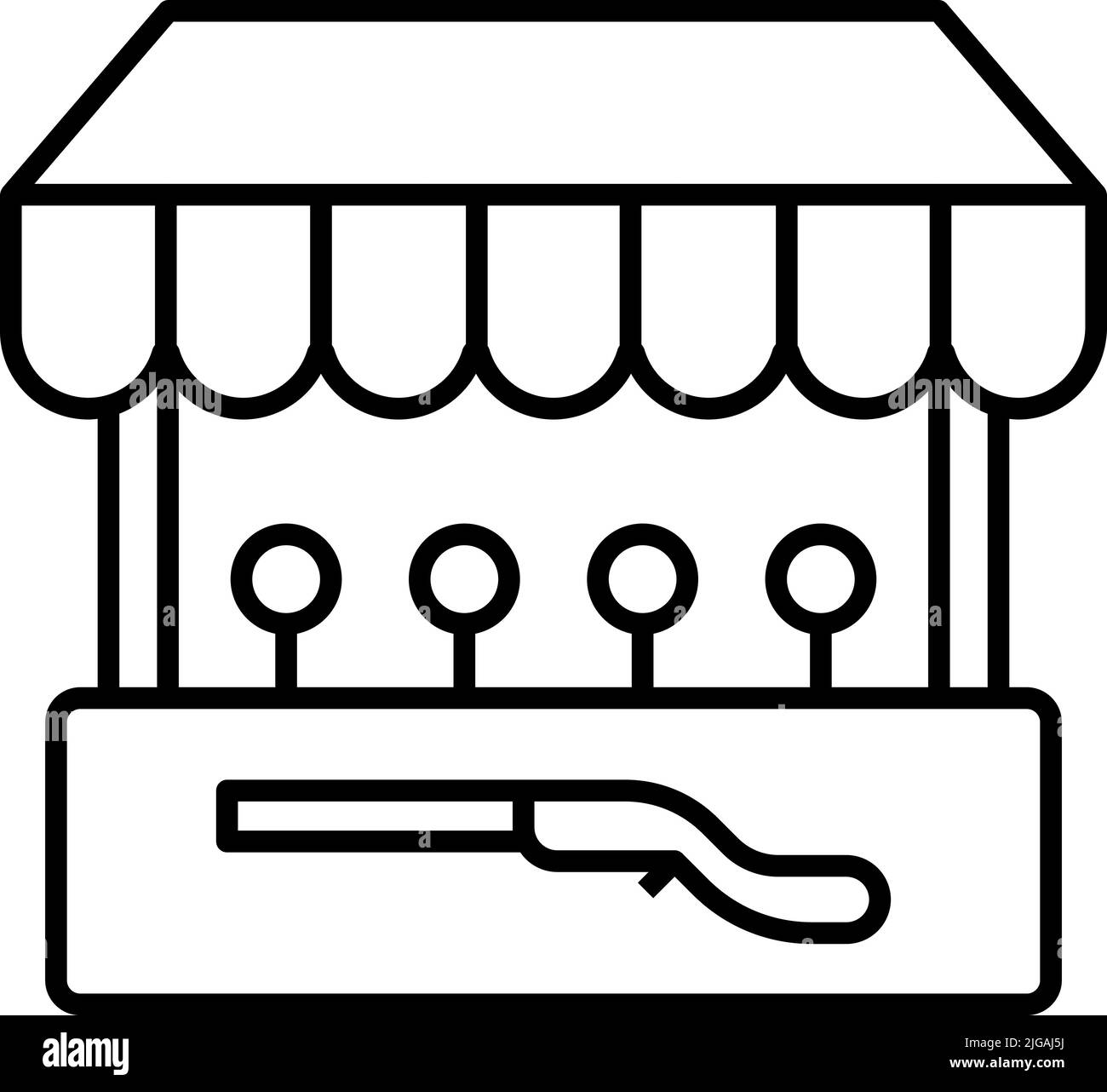 shooting icon. Simple thin line, outline vector of Amusement icons for ...