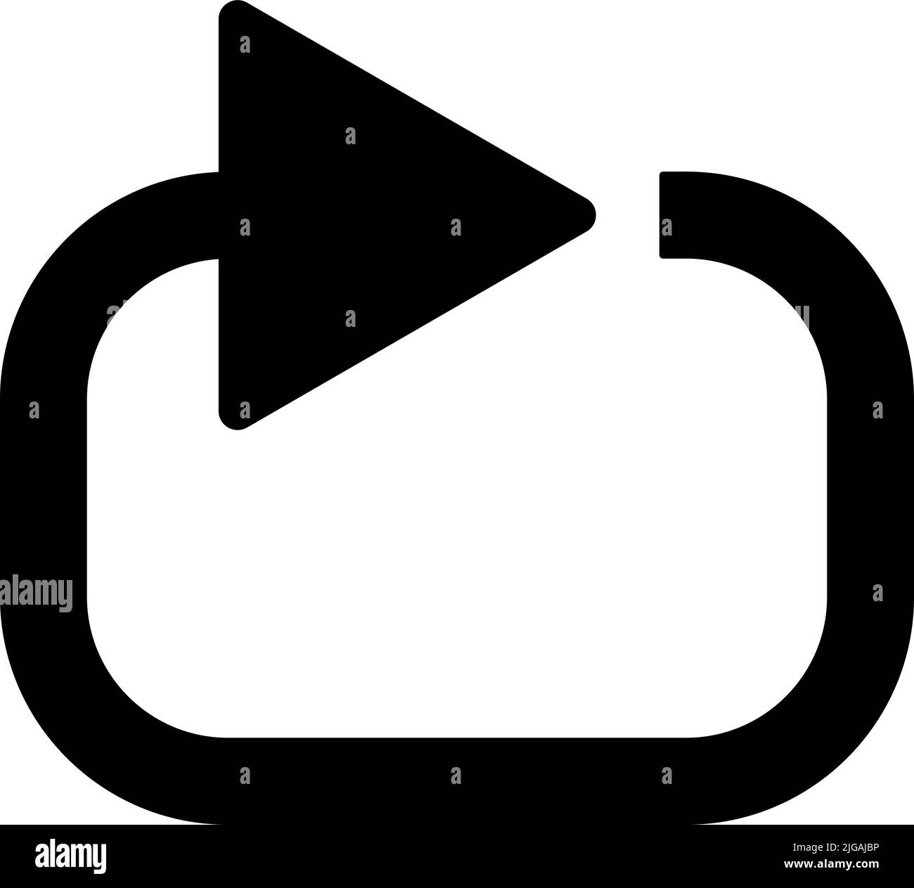 Circle arrow repeat icon. Simple glyph, flat vector of arrows icons for UI and UX, website or ...