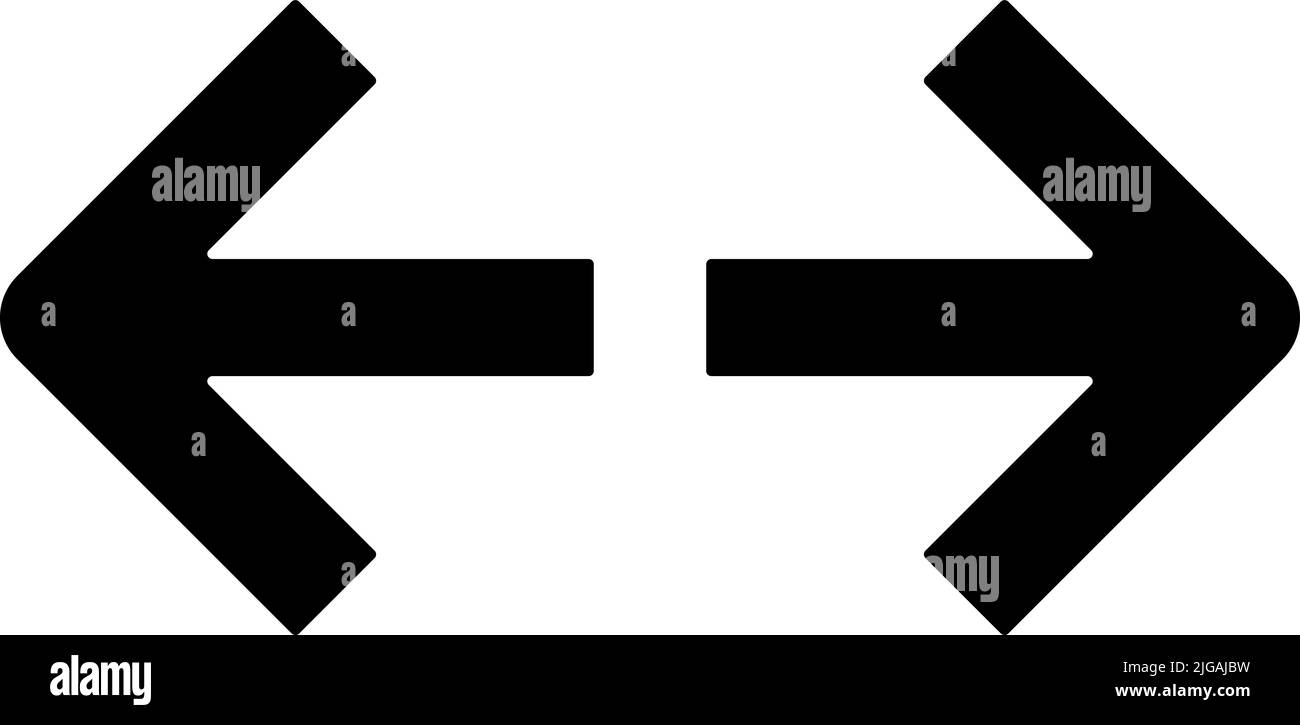Left and right arrows icon. Simple glyph, flat vector of arrows icons ...