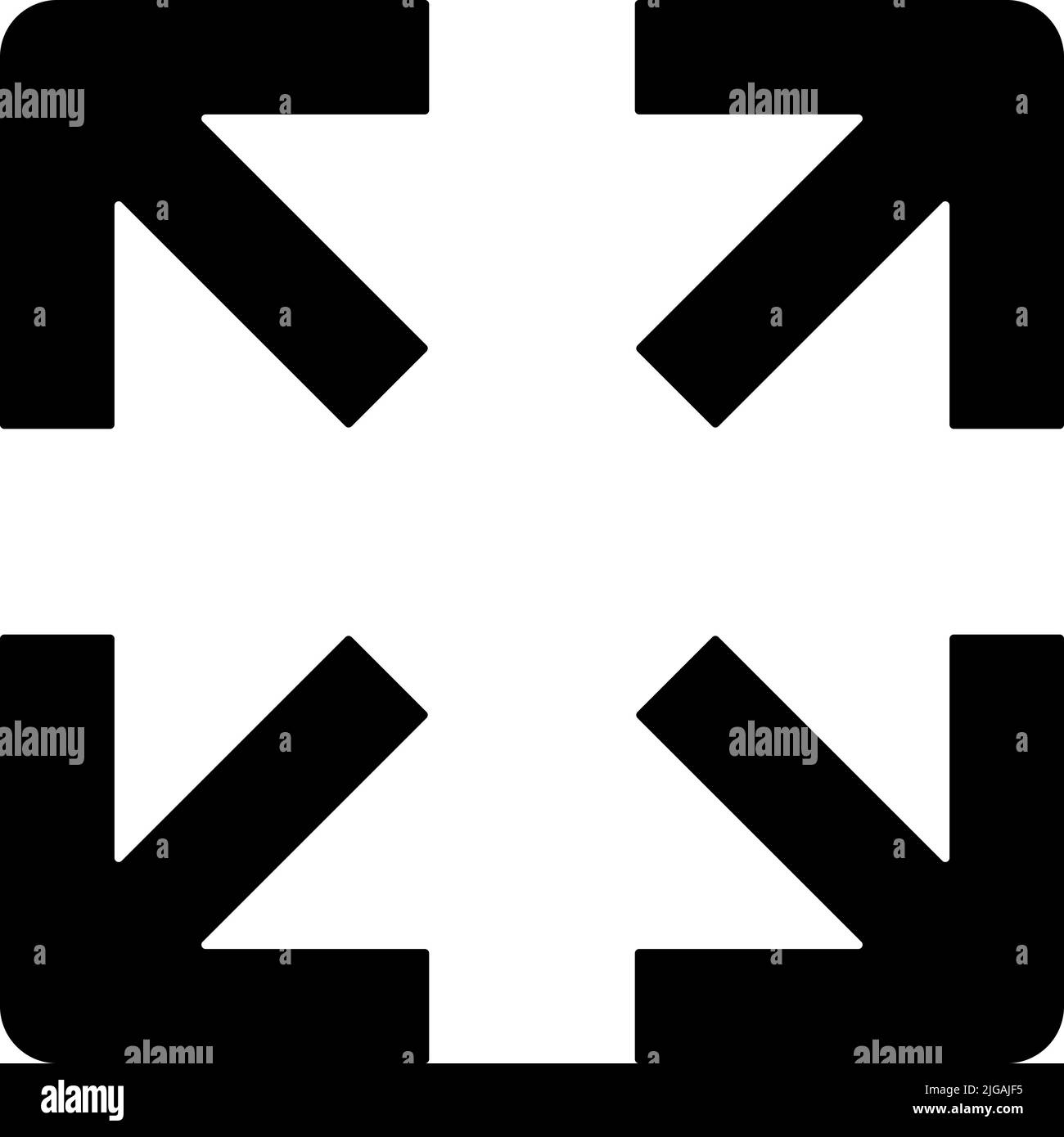 Arrows in different directions icon. Simple glyph, flat vector of ...