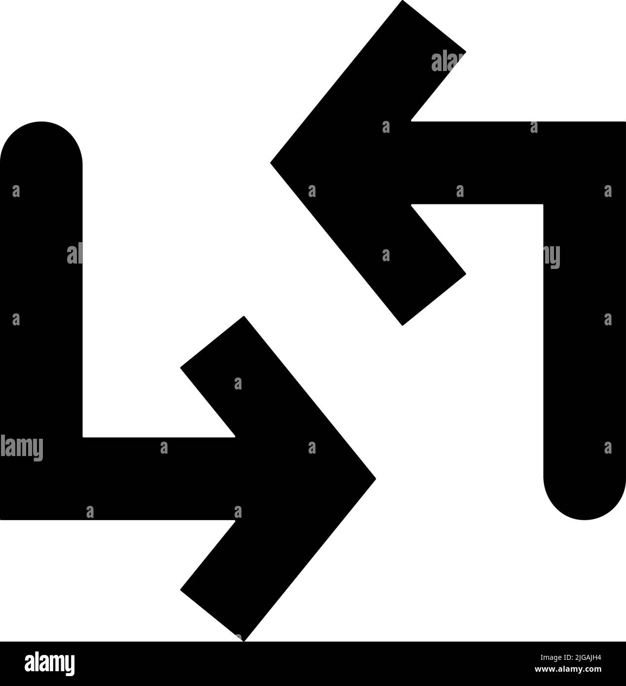 Two arrows around, update icon. Simple glyph, flat vector of arrows ...