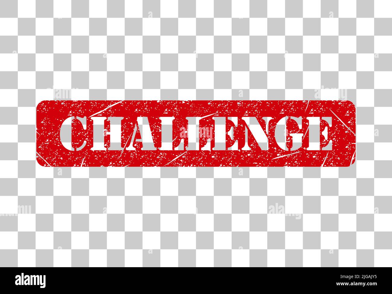 Challenge stamp symbol, label sticker sign button, text banner vector ...