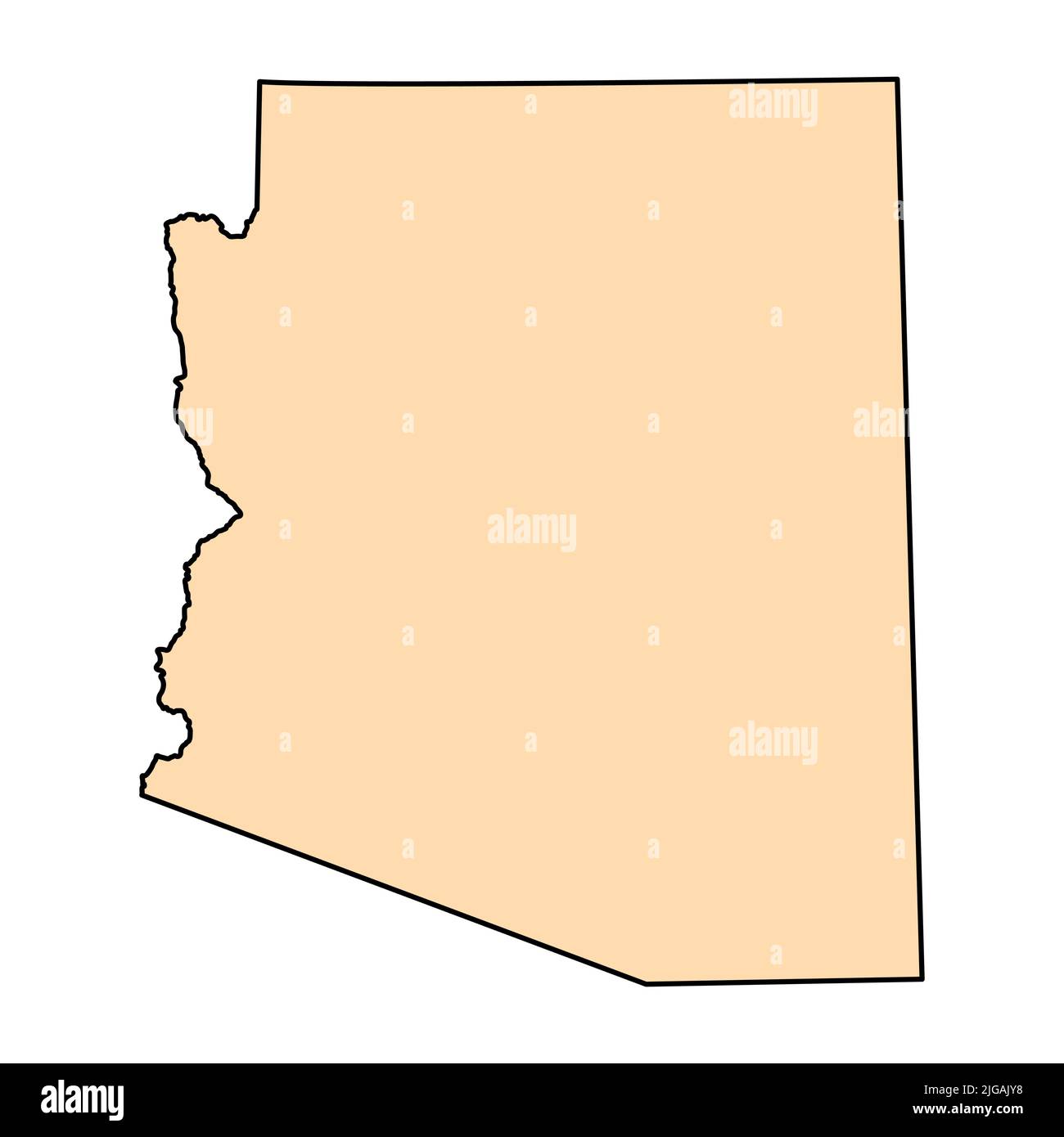 Arizona map shape, united states of america. Flat concept icon symbol ...