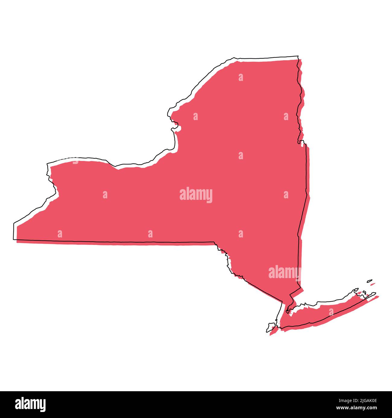 New york map shape, united states of america. Flat concept icon symbol ...