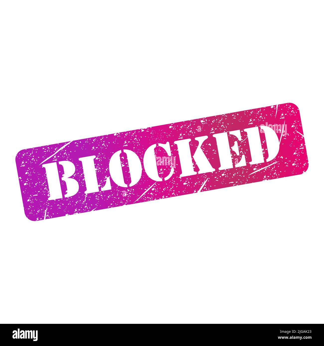 Blocked stamp symbol, label sticker sign button, text banner vector ...