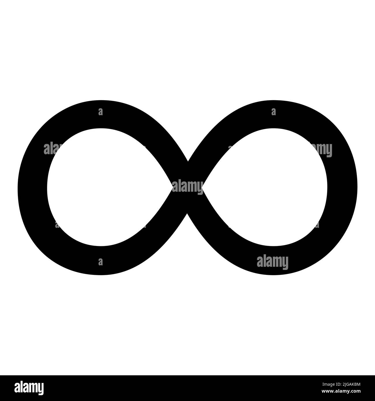 Infinity geometric icon, mathematical tattoo symbol, endless abstract ...