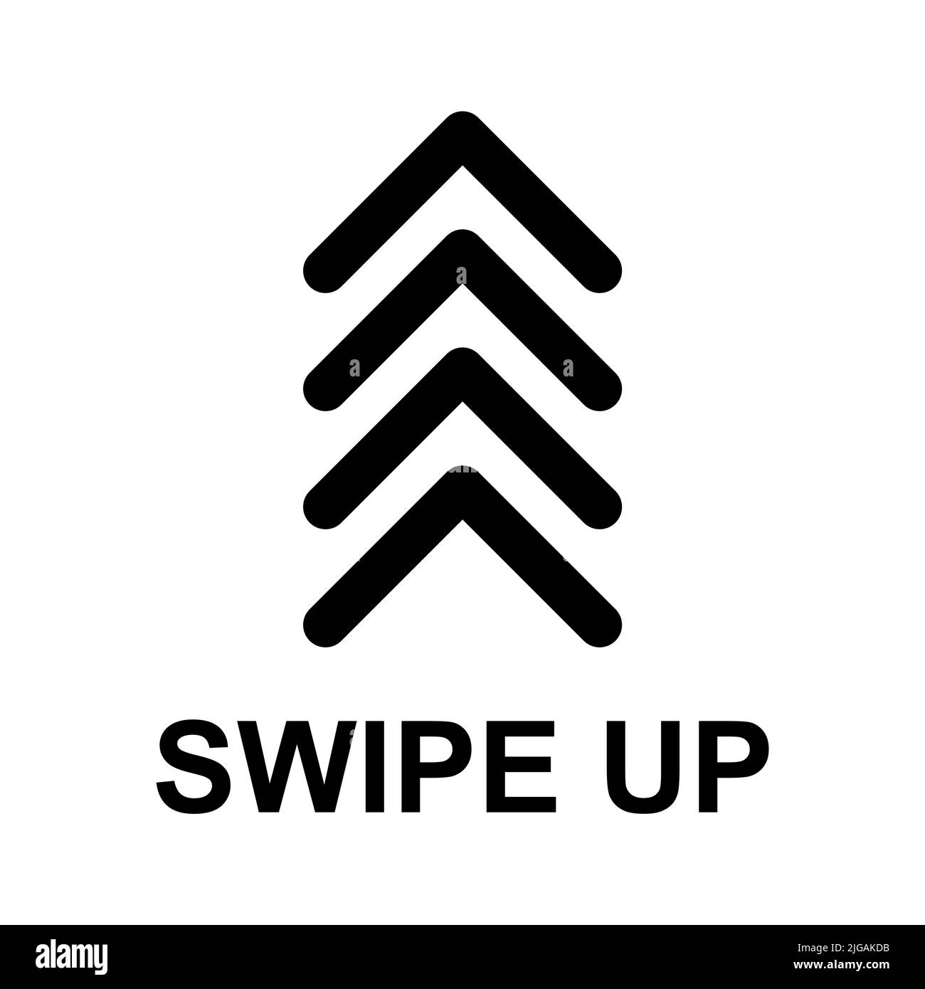 Swipe up internet button, online web design arrow move icon, vector ...