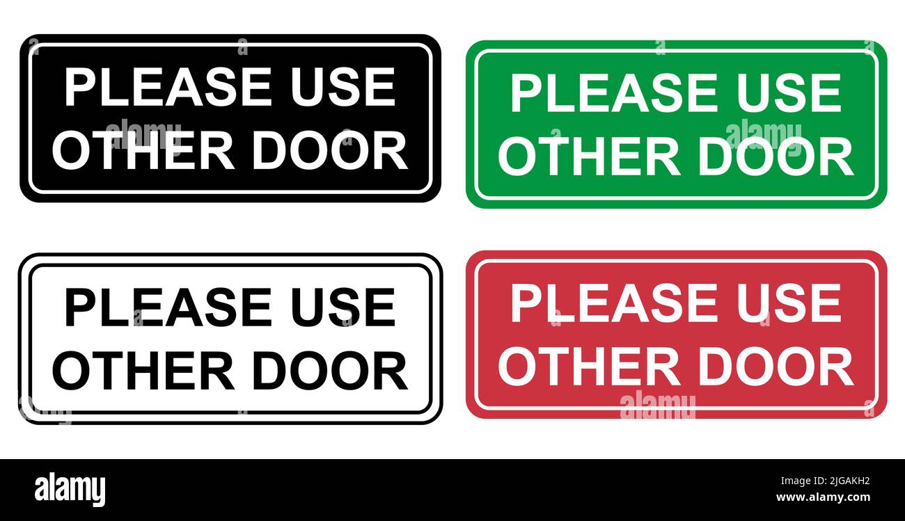 Please use the other door Stock Vector Images - Alamy