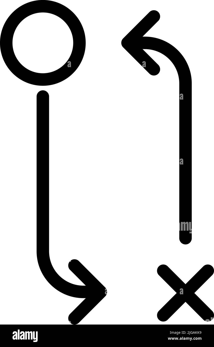 arrow, wrong icon. Simple thin line, outline vector of Arrows icons for UI and UX, website or ...