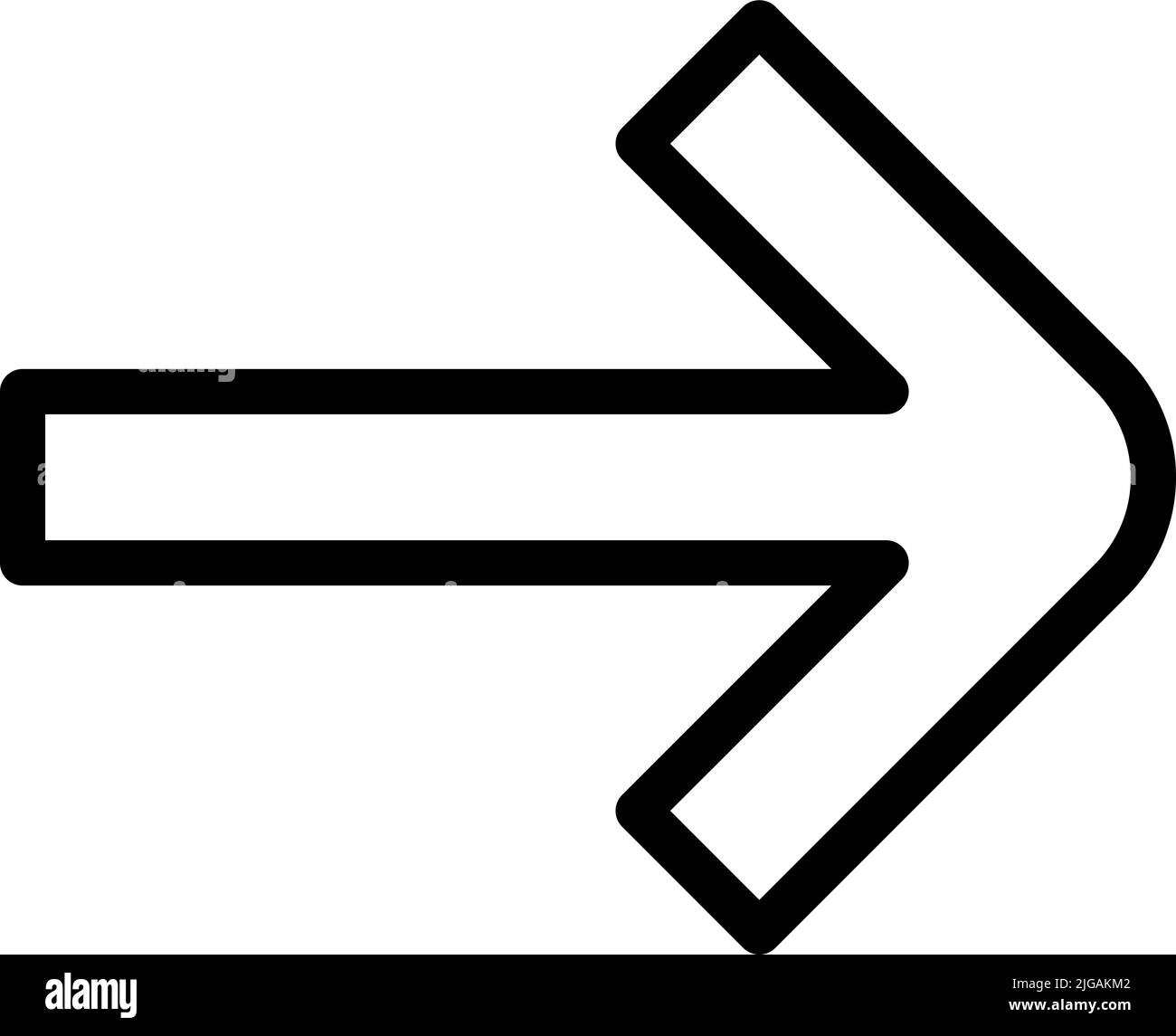arrow icon. Simple thin line, outline vector of Arrows icons for UI and ...