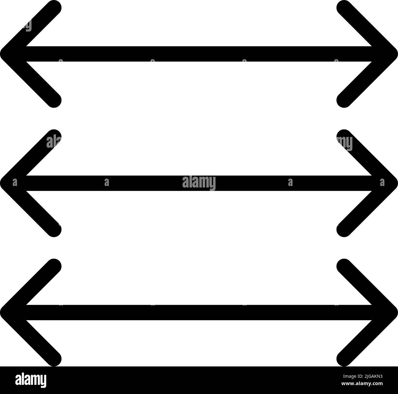 arrow, double icon. Simple thin line, outline vector of Arrows icons for UI and UX, website or ...