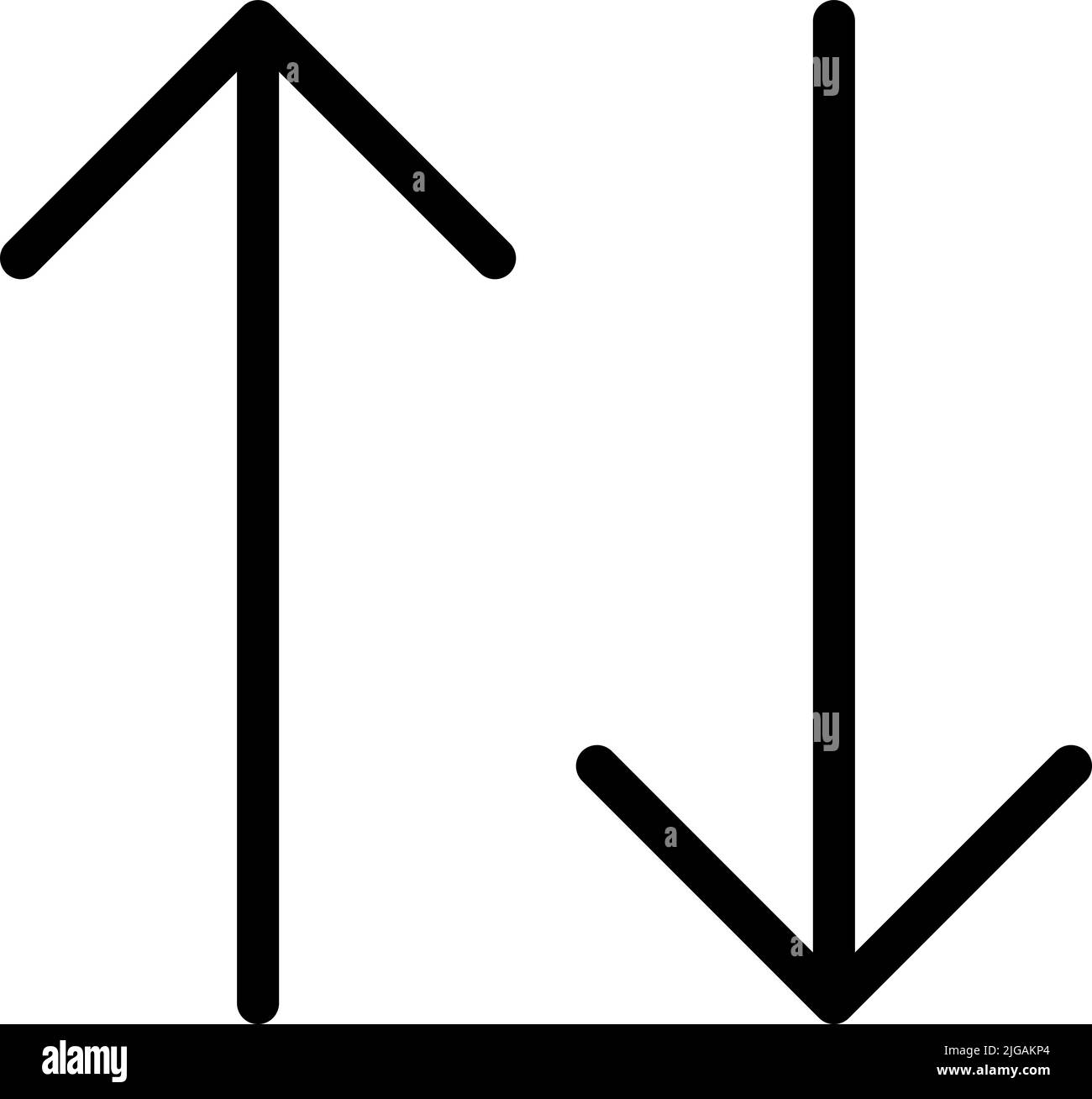 arrow, two ways icon. Simple thin line, outline vector of Arrows icons for UI and UX, website or ...