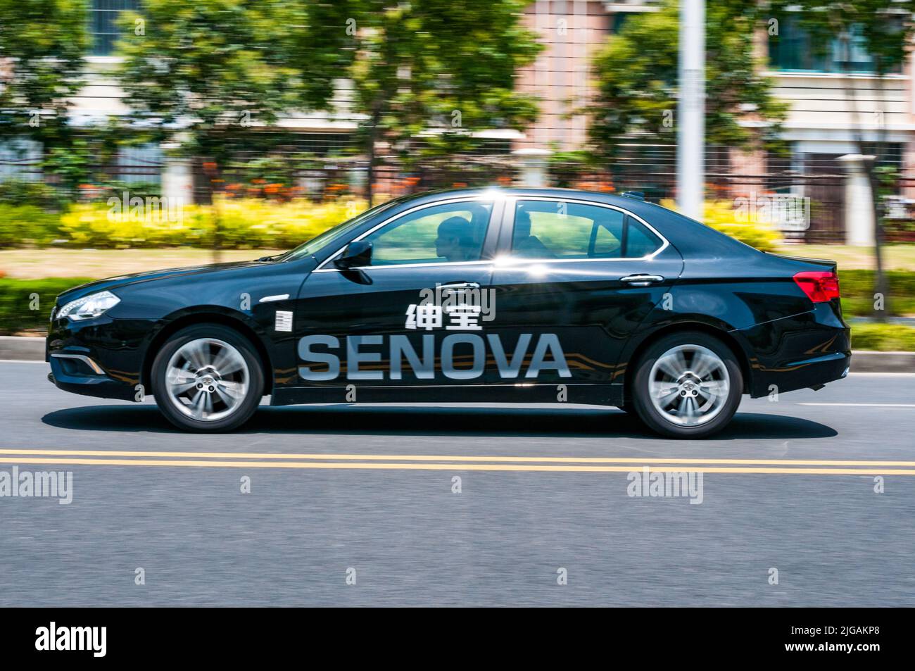 Senova D70 a car from BAIC based on the Saab 9-5 being driven on the ...
