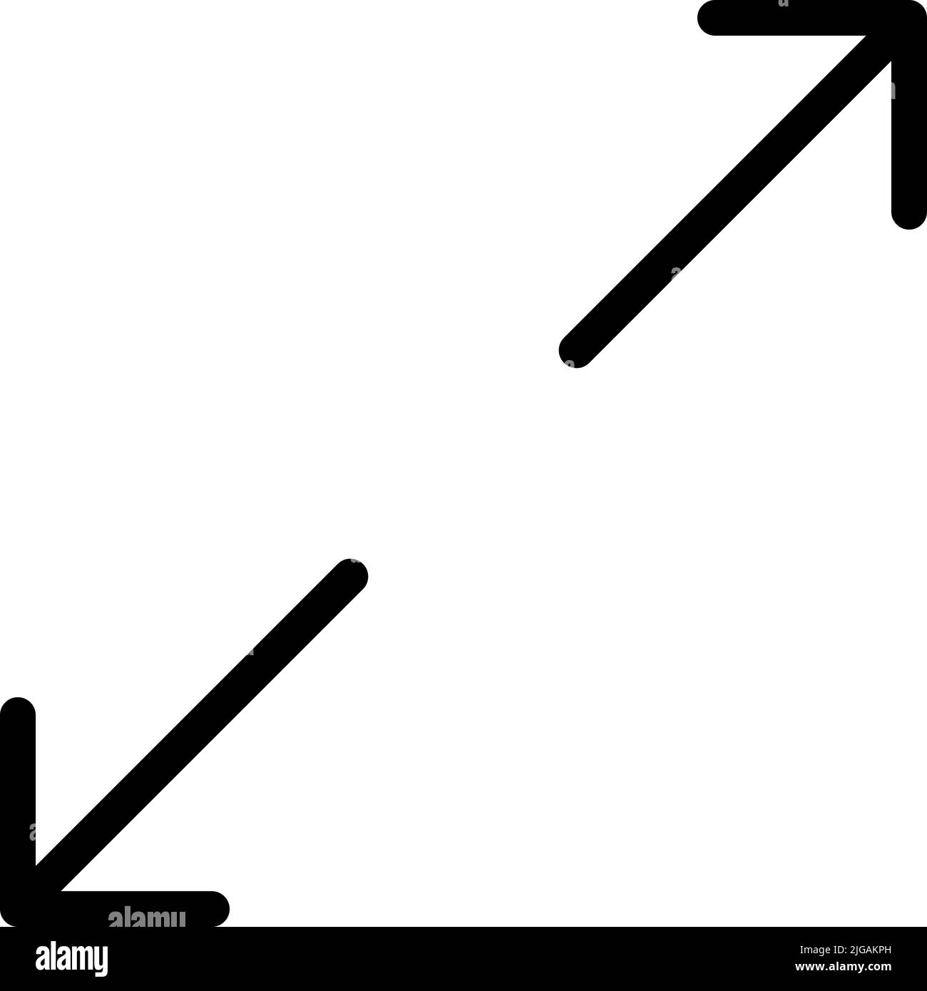 arrow expand icon. Simple thin line, outline vector of Arrows icons for UI and UX, website or ...