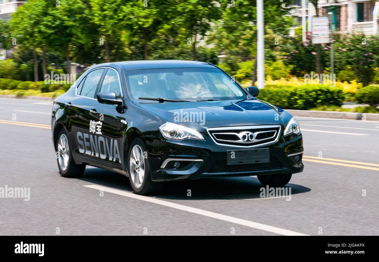 Senova D70 a car from BAIC based on the Saab 9-5 being driven on the ...