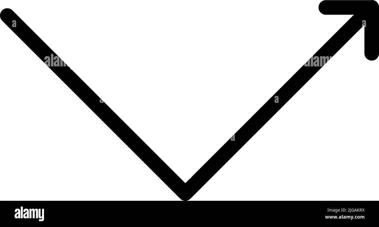 arrow, rebound icon. Simple thin line, outline vector of Arrows icons for UI and UX, website or ...