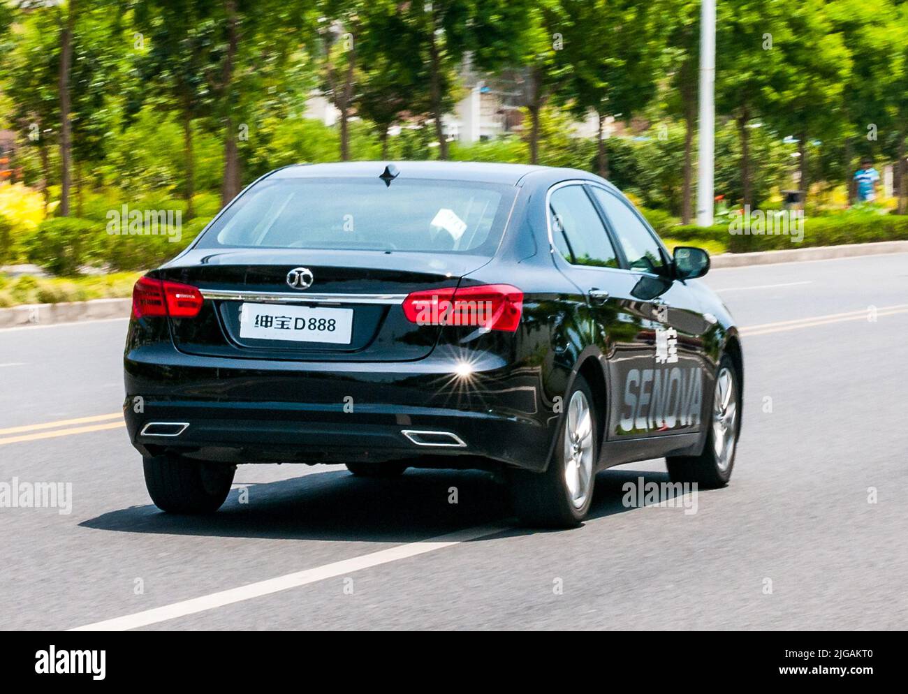 Senova D70 a car from BAIC based on the Saab 9-5 being driven on the ...