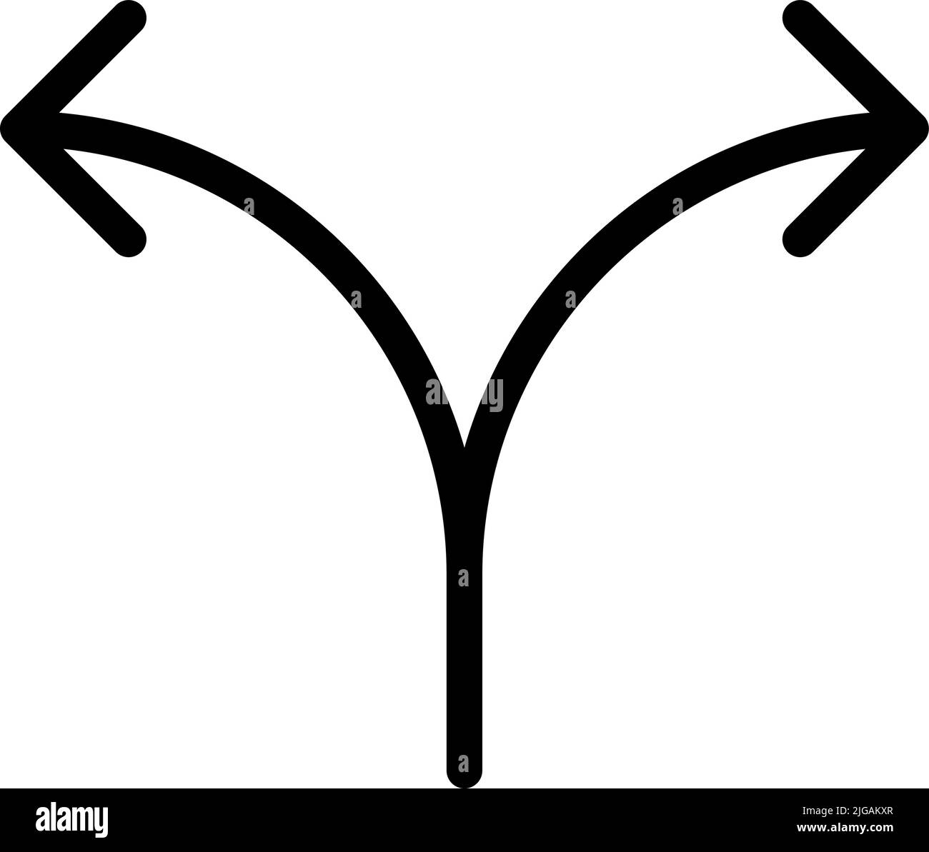 arrow, two ways icon. Simple thin line, outline vector of Arrows icons for UI and UX, website or ...