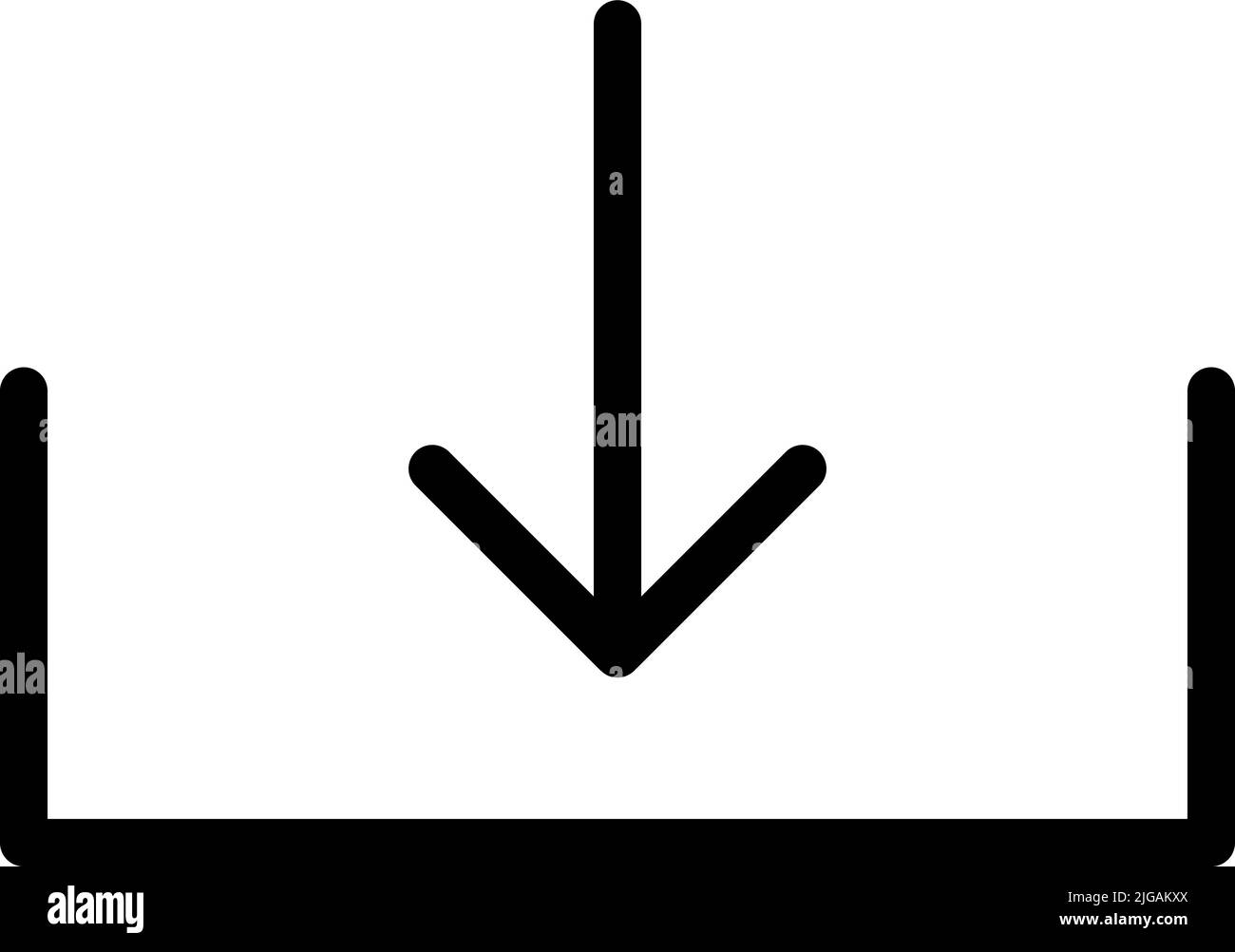 arrow, download icon. Simple thin line, outline vector of Arrows icons for UI and UX, website or ...