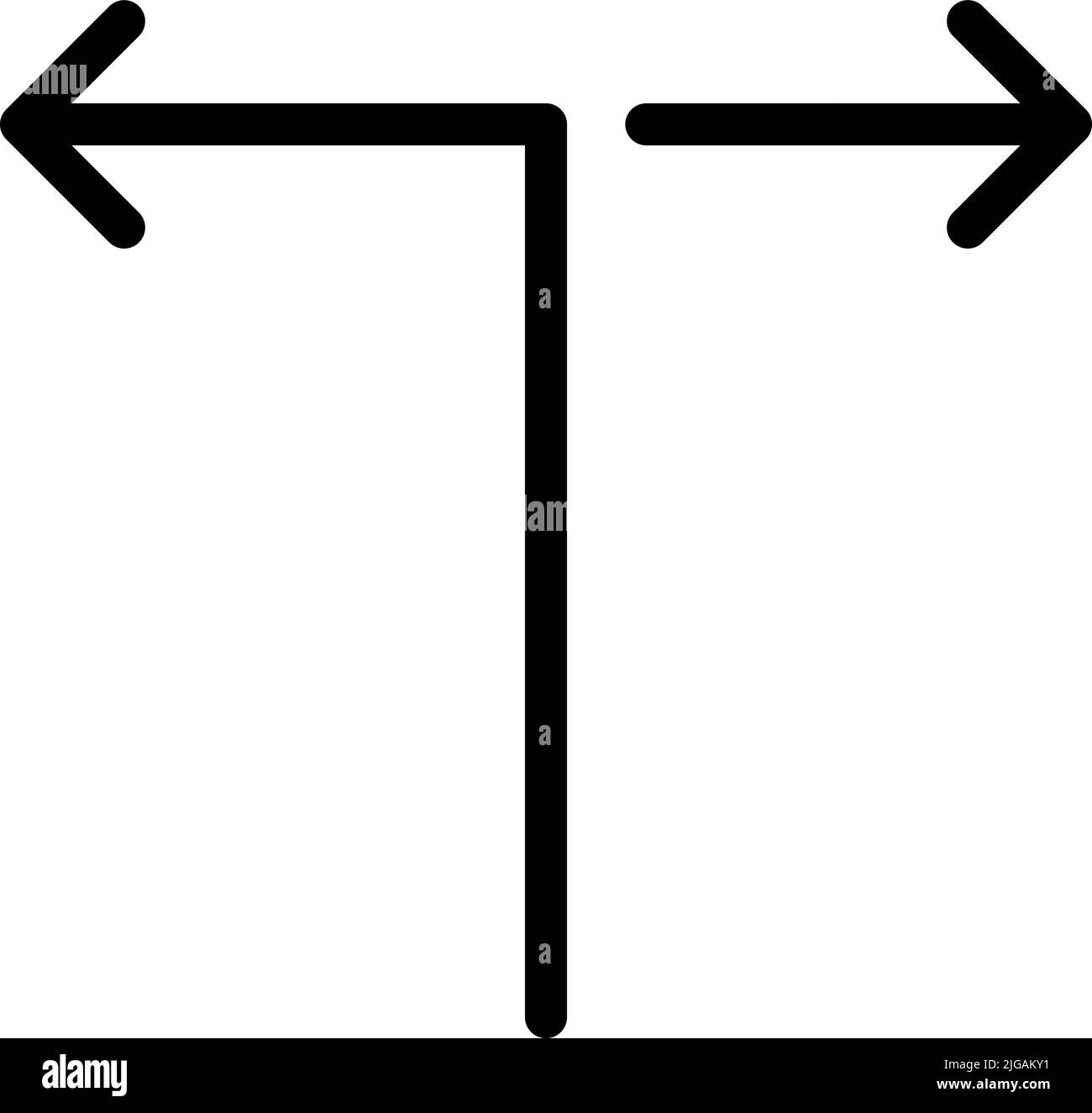 arrow, two ways icon. Simple thin line, outline vector of Arrows icons for UI and UX, website or ...