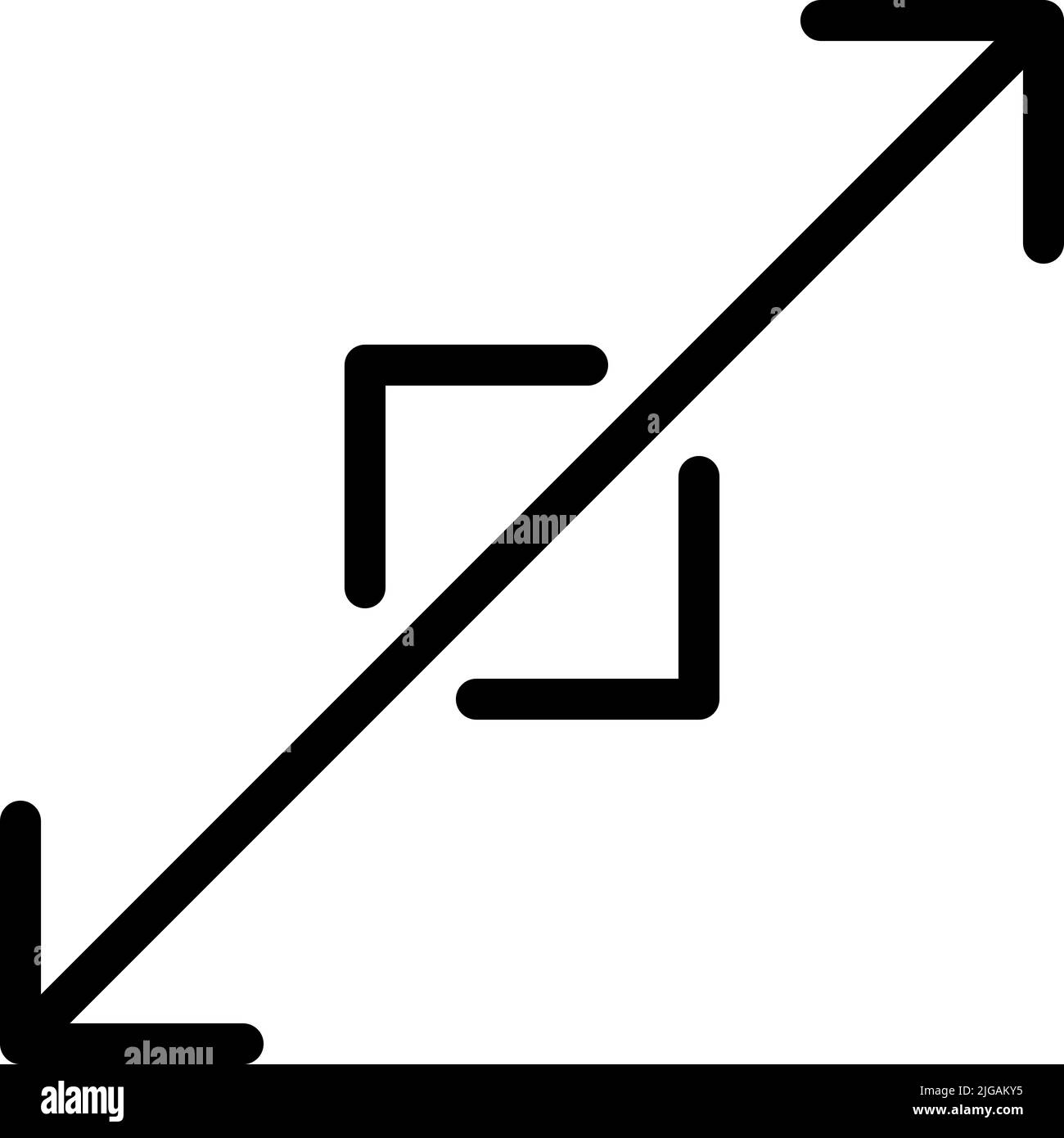 arrow maximize icon. Simple thin line, outline vector of Arrows icons ...
