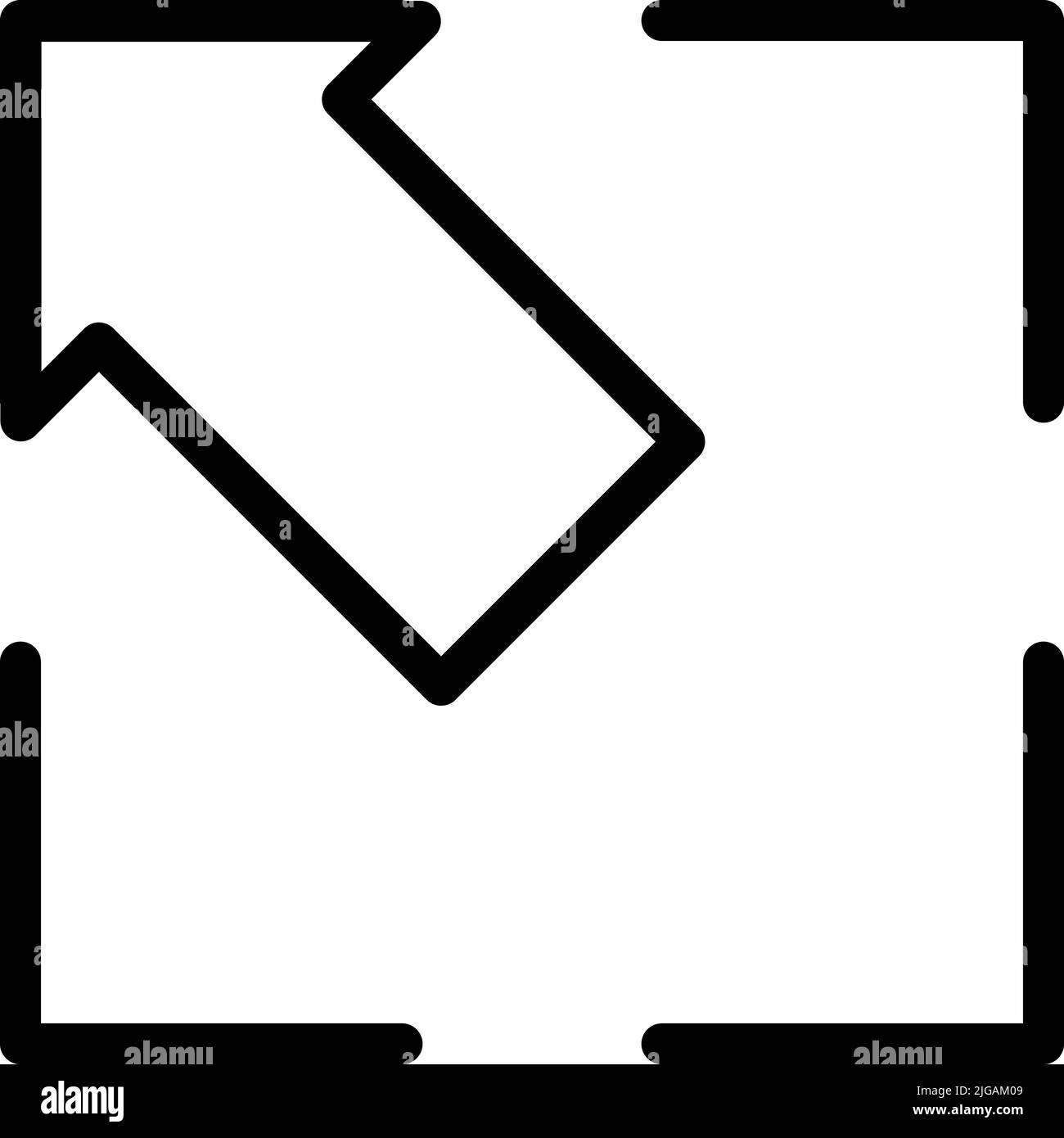 arrow, full screen icon. Simple thin line, outline vector of Arrows icons for UI and UX, website ...