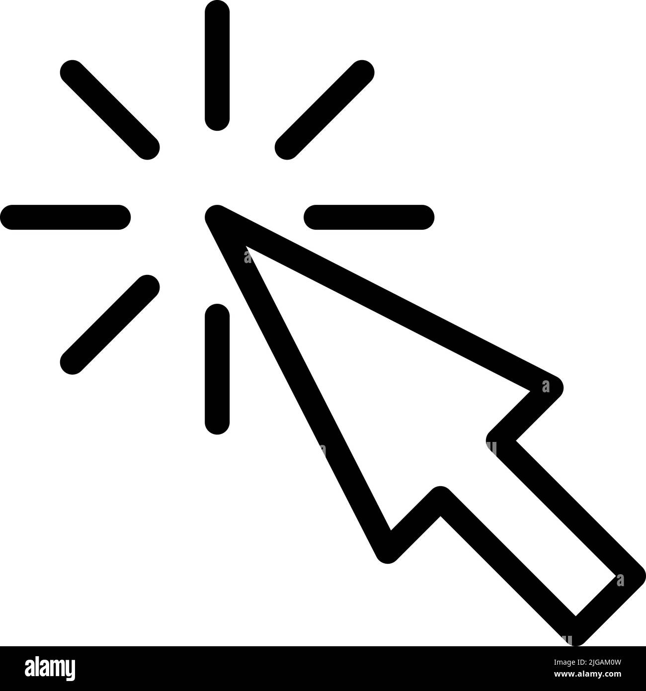 arrow, cursor icon. Simple thin line, outline vector of Arrows icons for UI and UX, website or ...