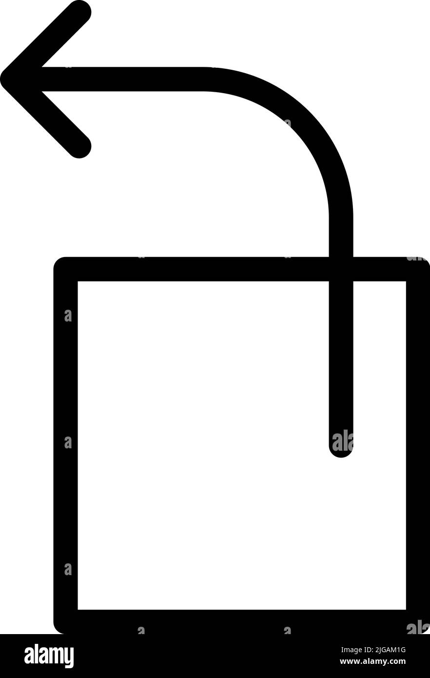 arrow, turn icon. Simple thin line, outline vector of Arrows icons for UI and UX, website or ...