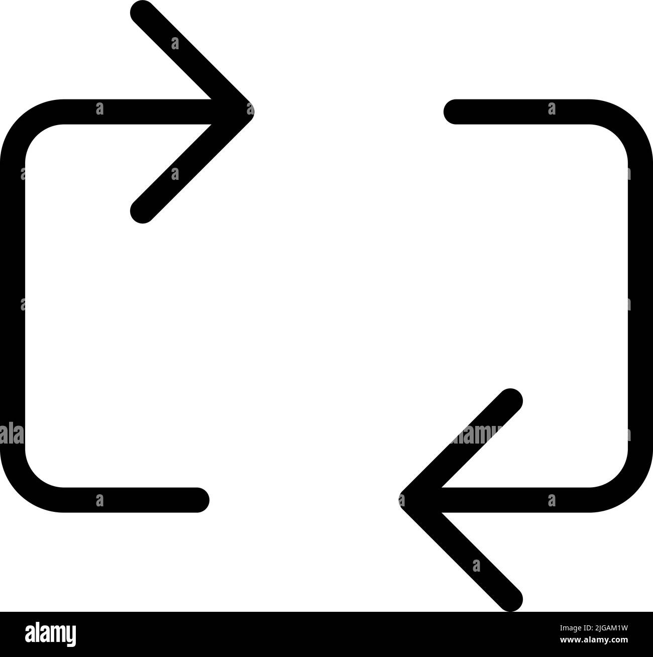 arrow, repeat icon. Simple thin line, outline vector of Arrows icons for UI and UX, website or ...