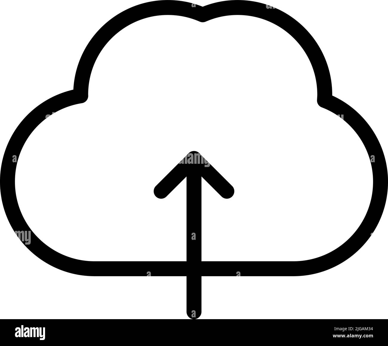 arrow cloud icon. Simple thin line, outline vector of Arrows icons for UI and UX, website or ...