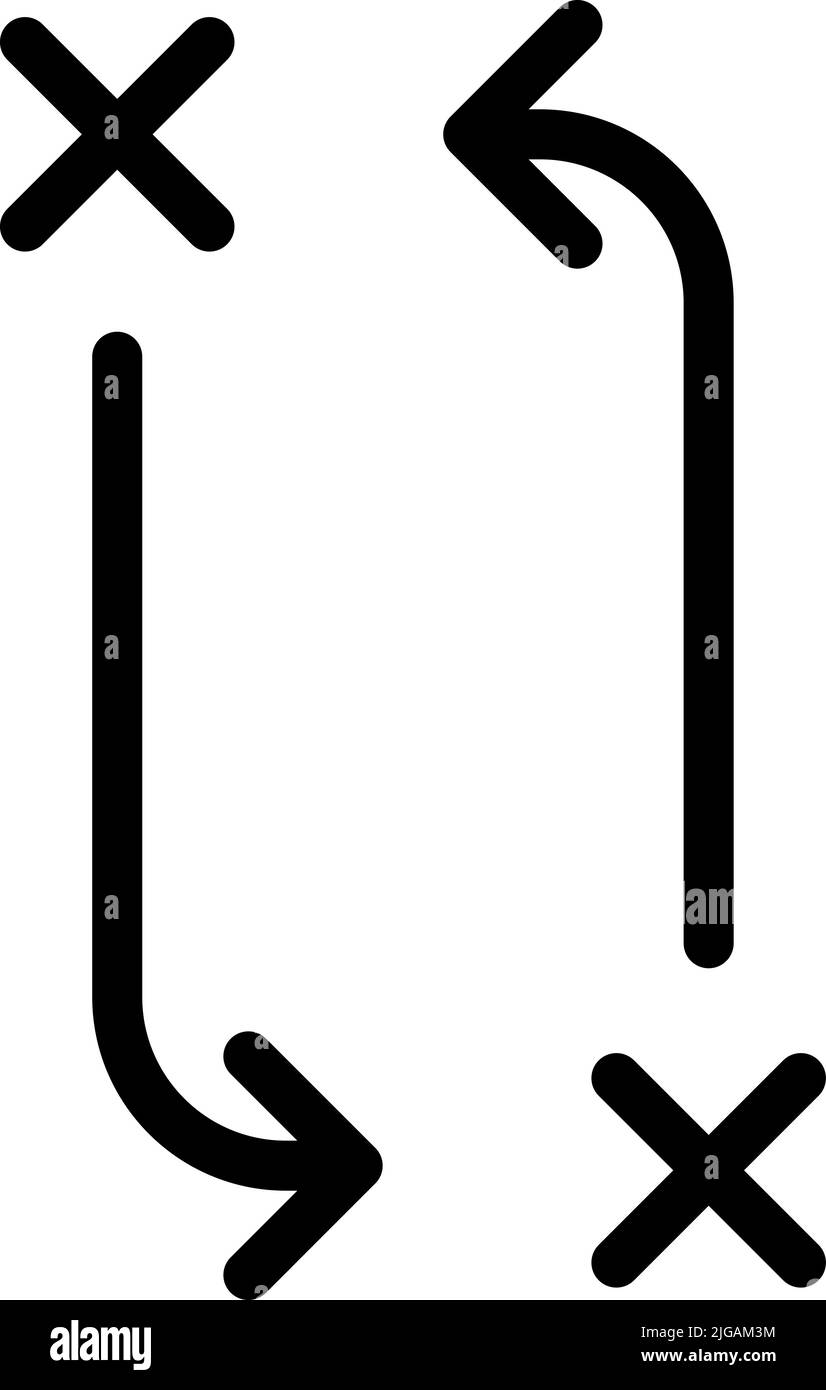 arrow wrong icon. Simple thin line, outline vector of Arrows icons for UI and UX, website or ...