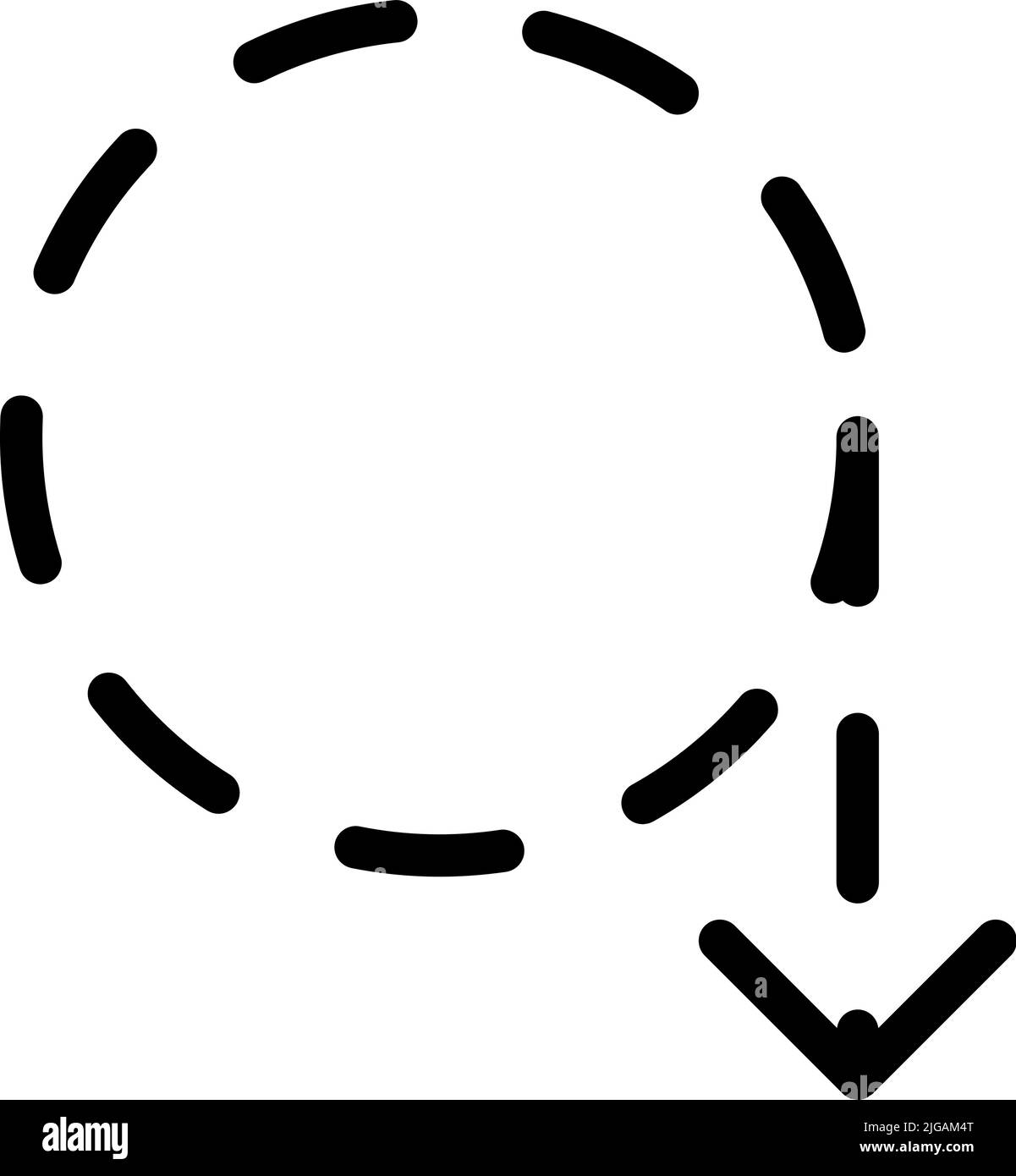 arrow, circular icon. Simple thin line, outline vector of Arrows icons for UI and UX, website or ...