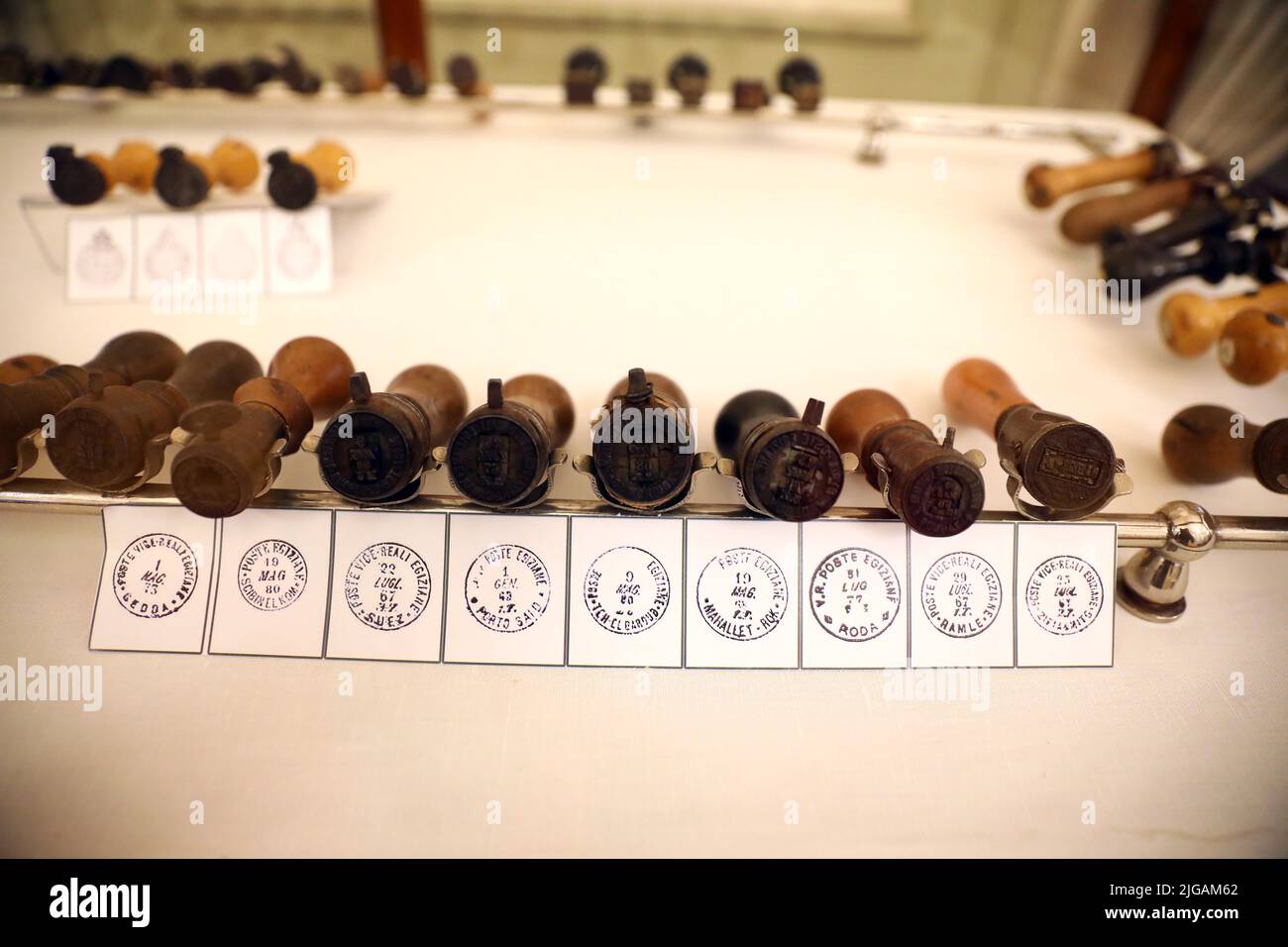 Cairo. 7th July, 2022. Photo taken on July 7, 2022 shows stamp seals ...