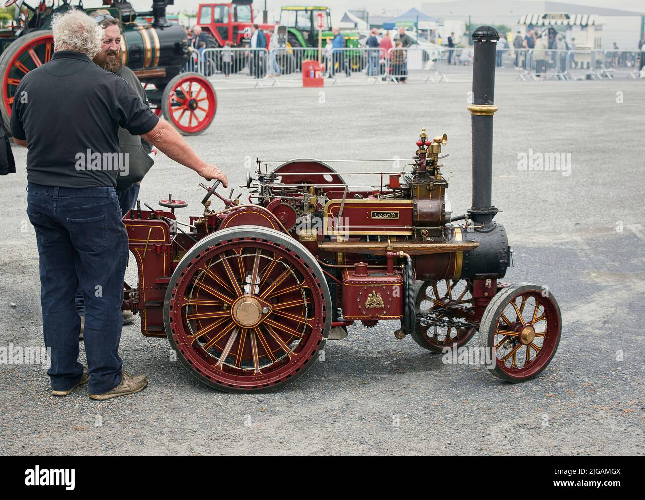 Historical vintage steam engine at classic fest 2022, festival with old ...