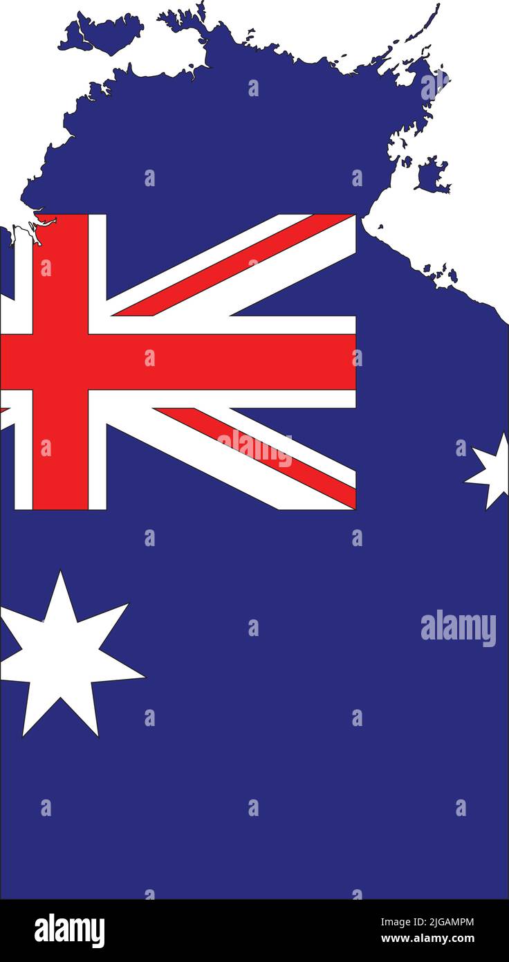 Flag map of NORTHERN TERRITORY, AUSTRALIA Stock Vector Image & Art - Alamy
