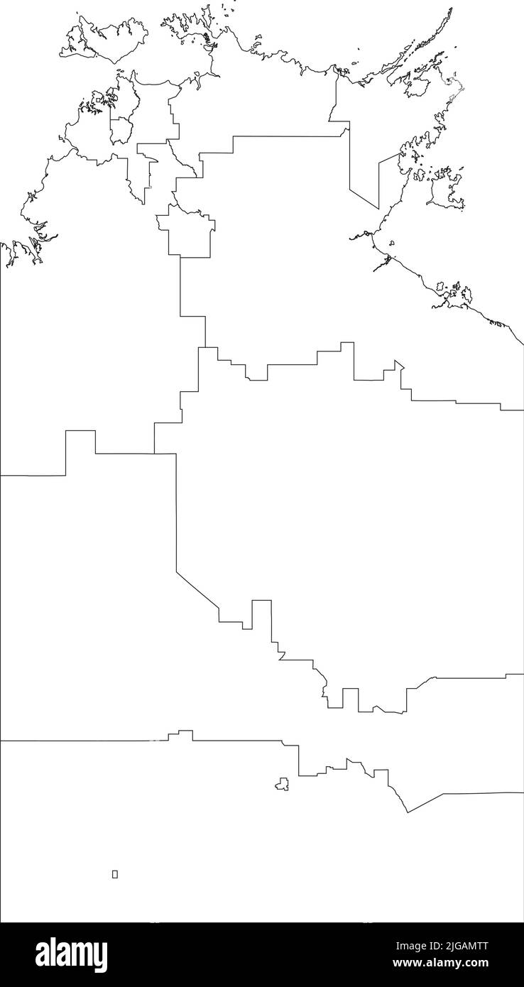 White map of electorates of NORTHERN TERRITORY, AUSTRALIA Stock Vector ...