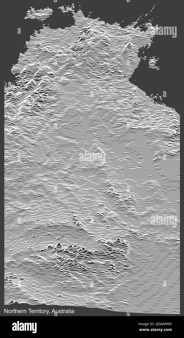 Topographic relief map of NORTHERN TERRITORY, AUSTRALIA Stock Vector ...