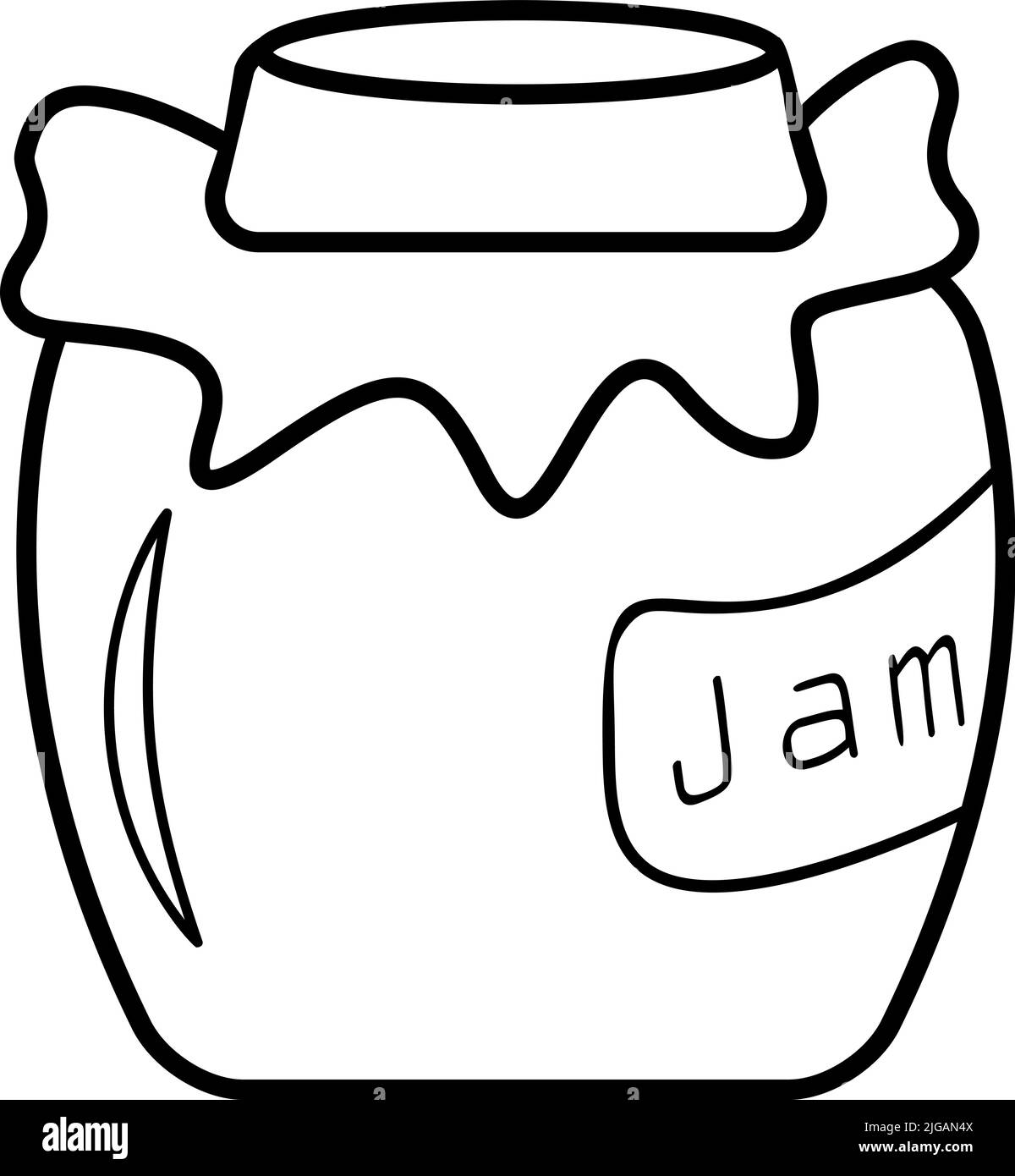 Jar of jam icon. Simple outline vector of autumn set for UI and UX ...