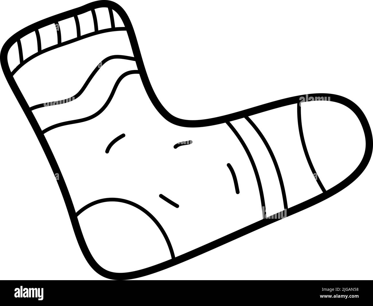 Sock icon. Simple outline vector of autumn set for UI and UX, website ...
