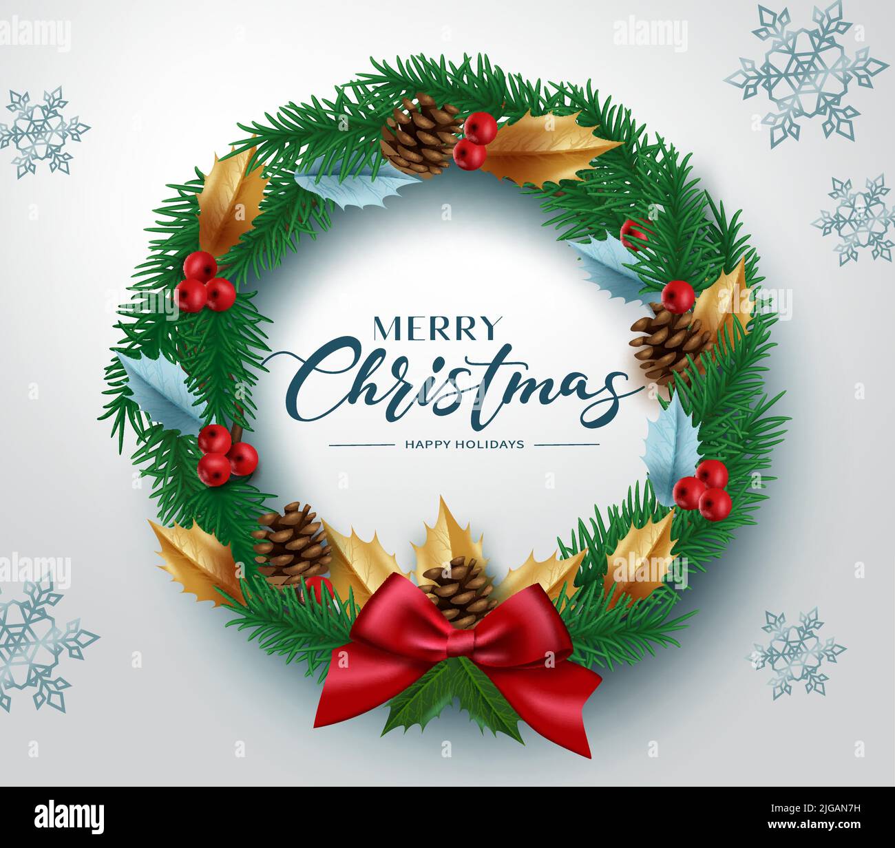 Christmas ribbon pine cone vector hi-res stock photography and images ...