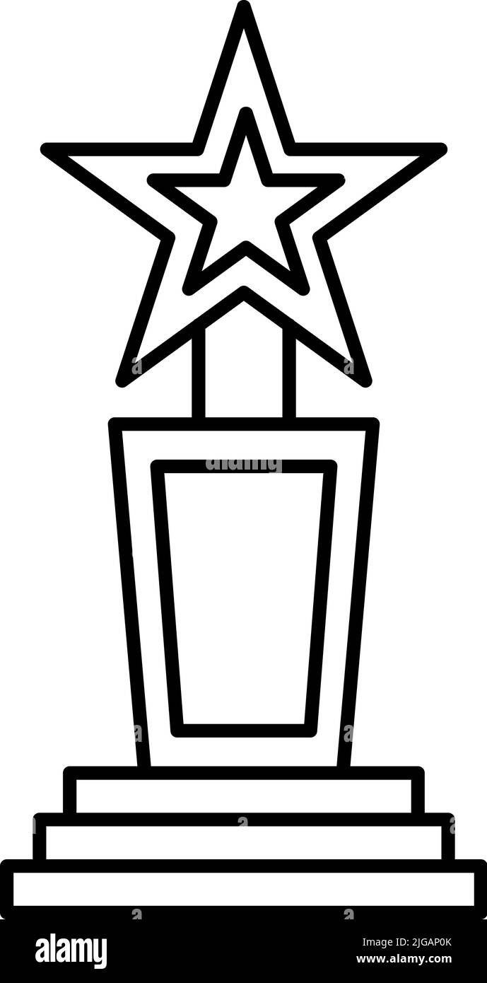 Award, star icon. Simple thin line, outline vector of awards icons for ...