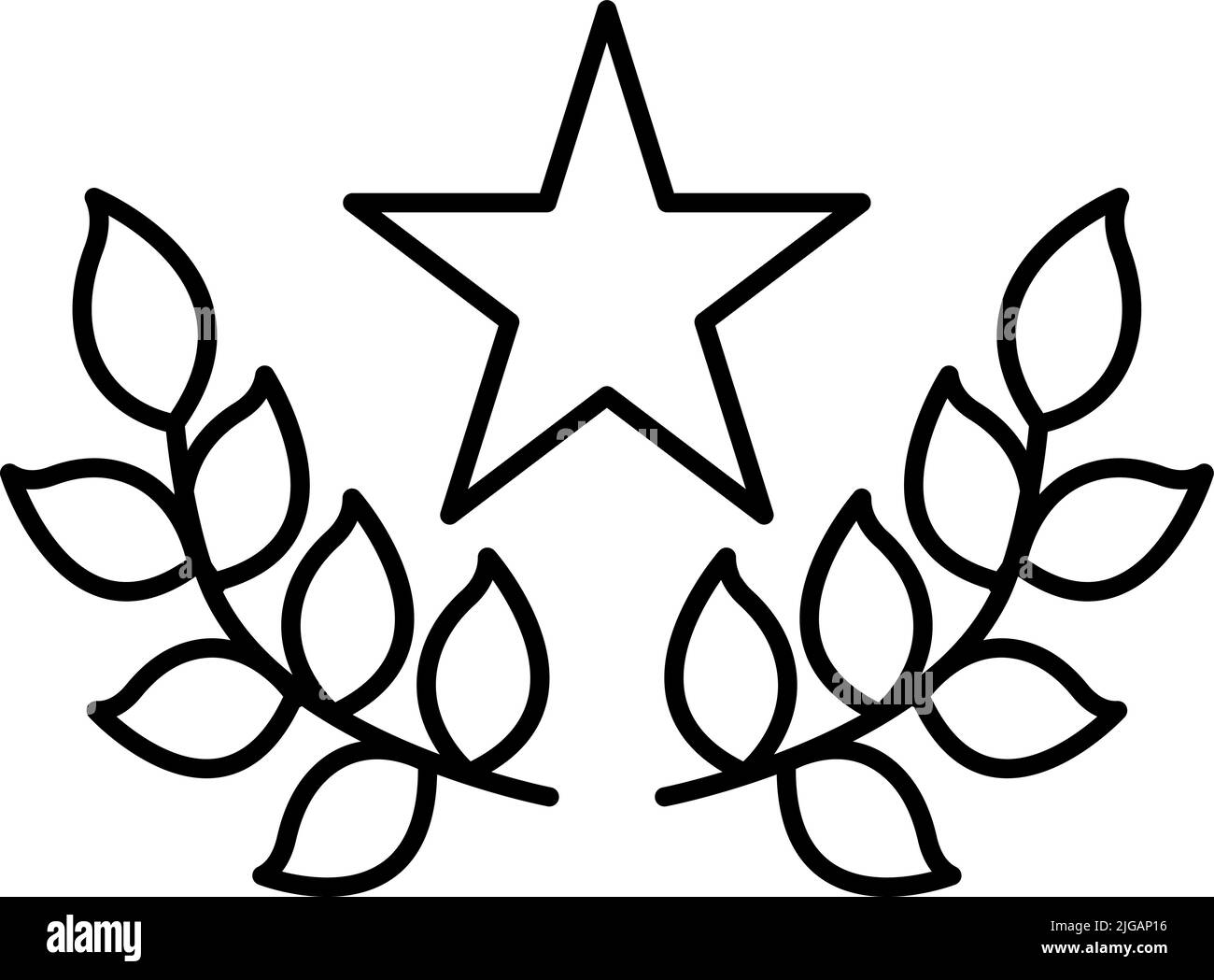 Award, star, petals icon. Simple thin line, outline vector of awards ...