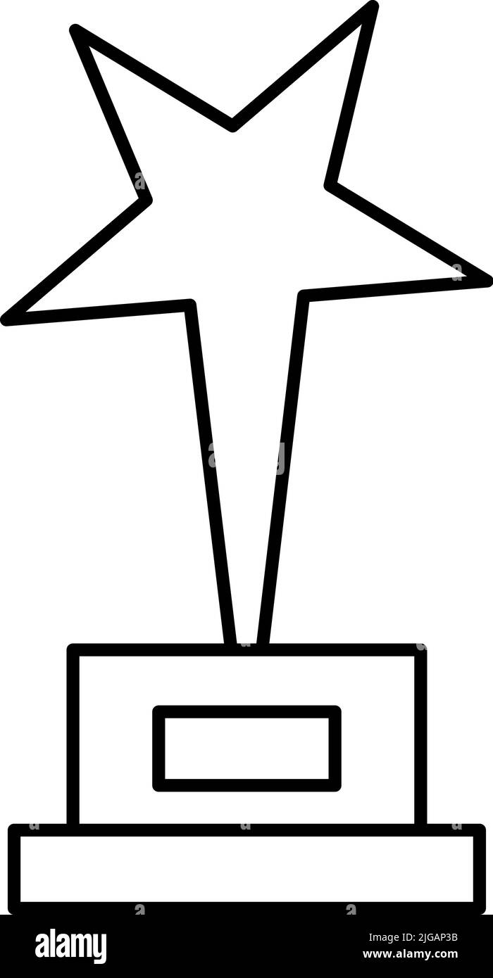 Award, star icon. Simple thin line, outline vector of awards icons for ...